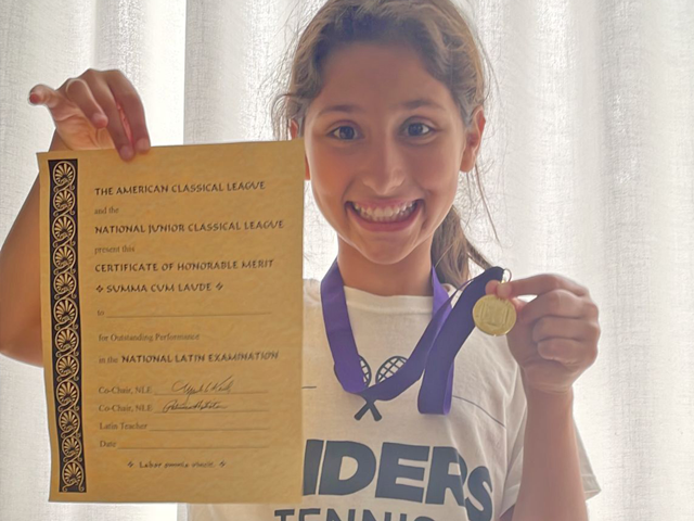 Maya Sigelman ‘30 Earns Top Honors on National Latin Exam - Gulliver Prep